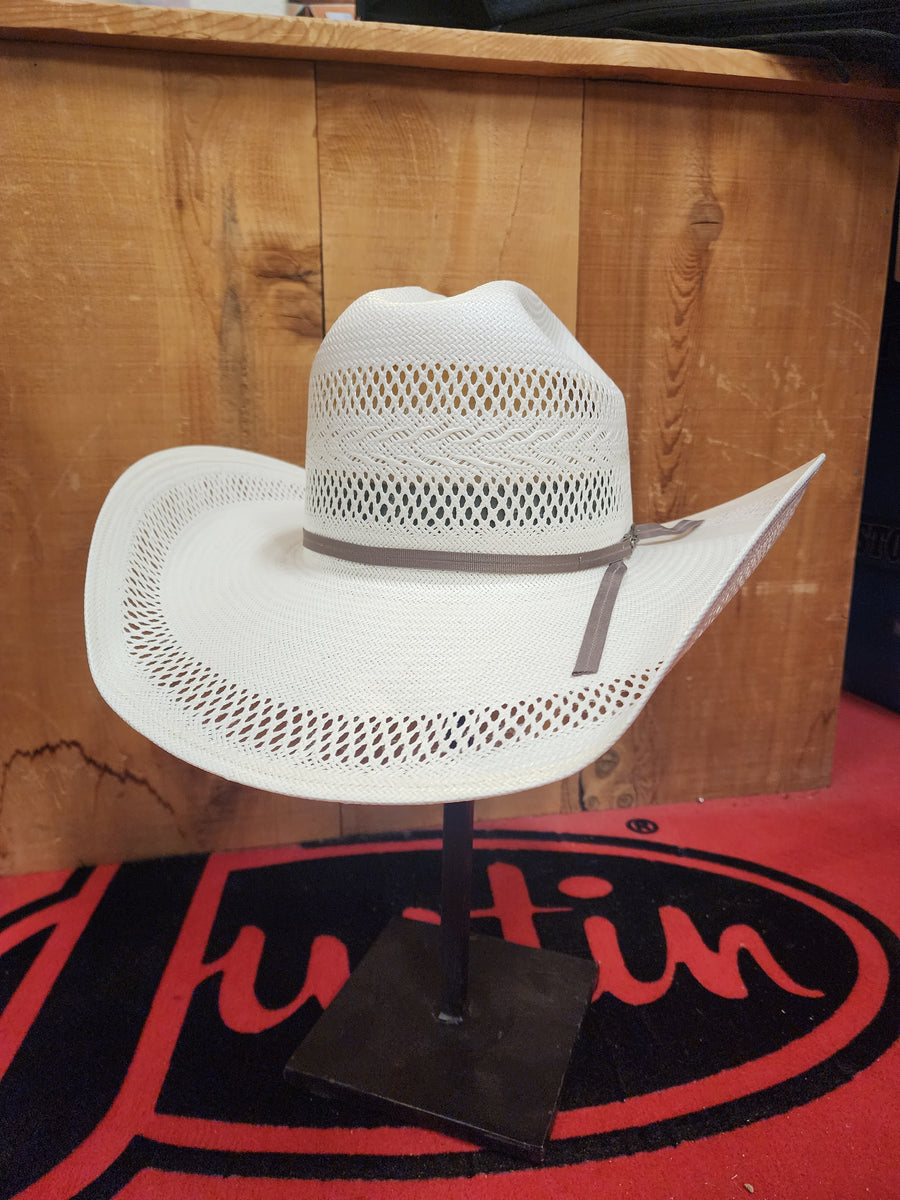 American Hat - Straw - 8100 Rancher Crease – CowboyShop.com