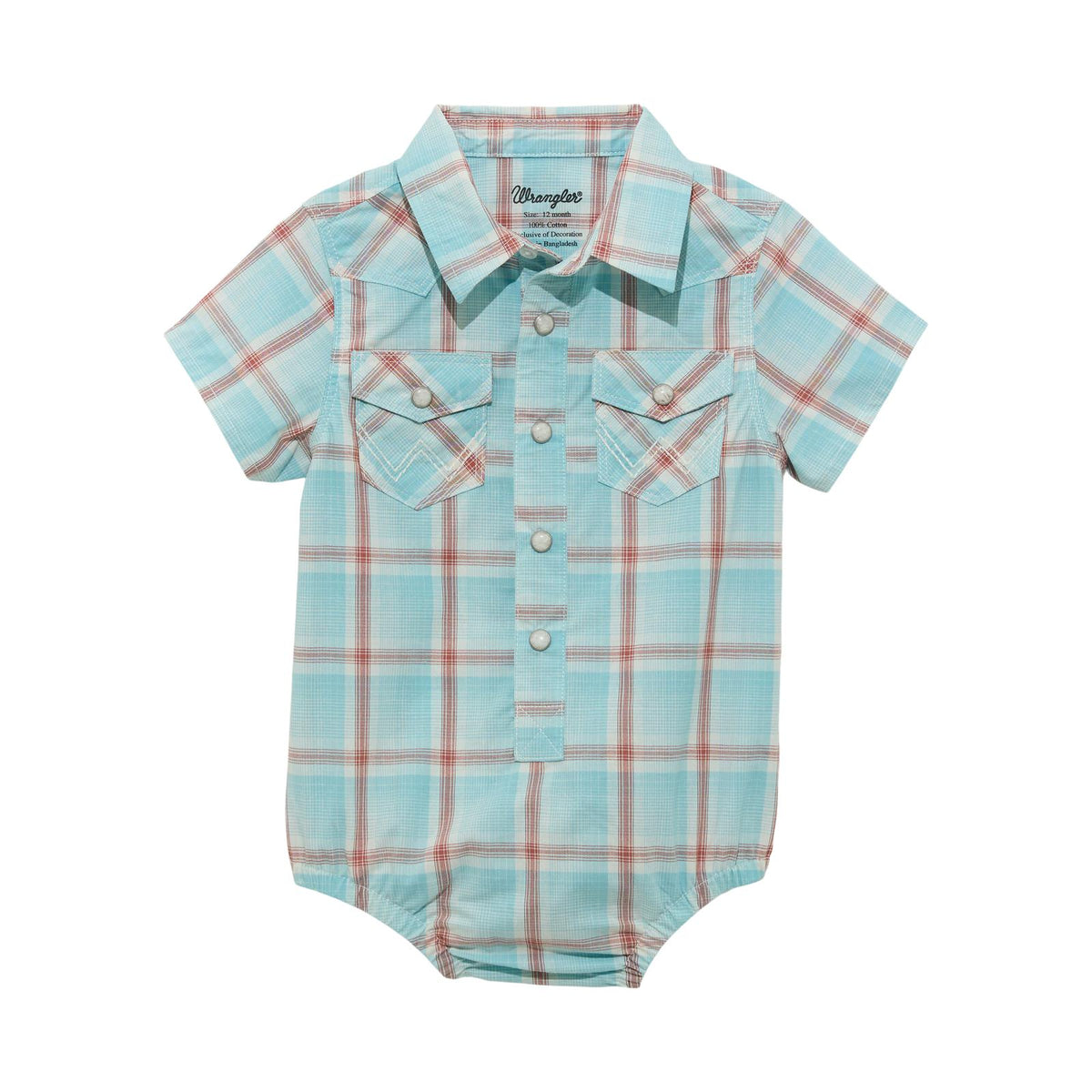 Wrangler Baby Boy Short Sleeve Bottom Snap Shirt – CowboyShop.com